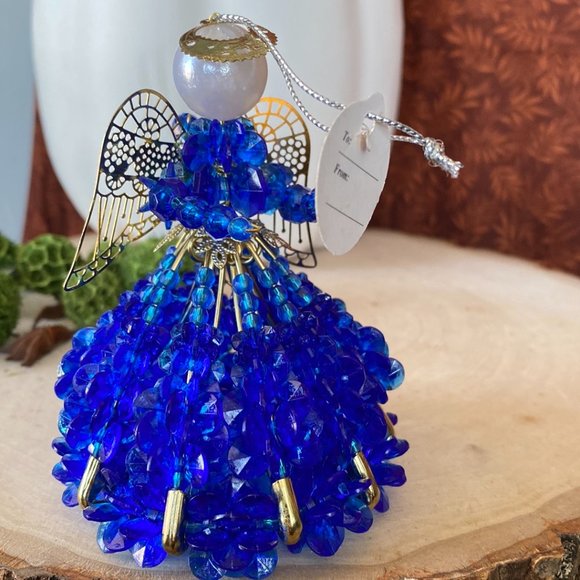 Hand Crafted | Holiday | Nwt Hand Beaded Sapphire September Birthstone ...
